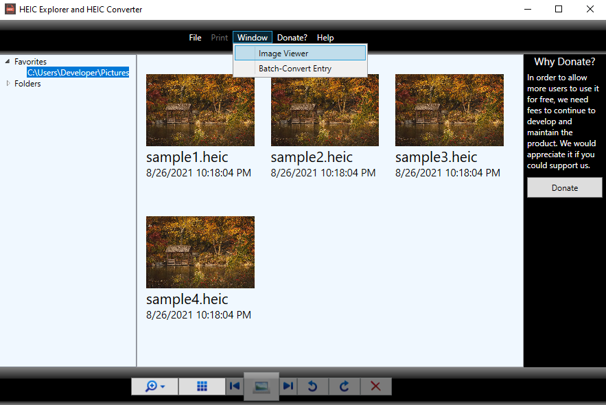 HEIC Explorer and HEIC Converter | Use Manual